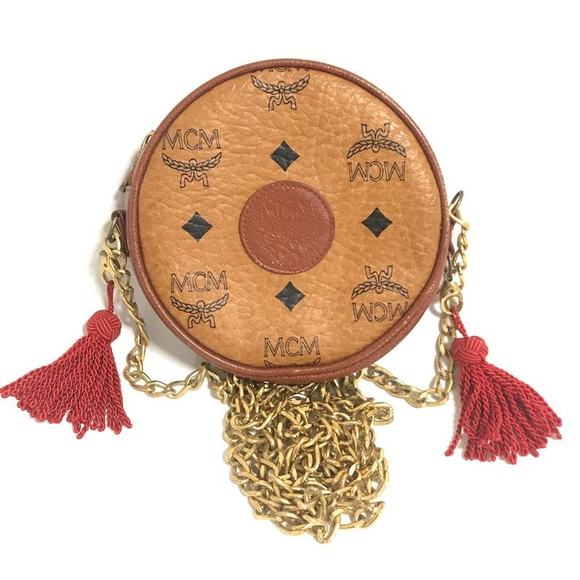 MCM | Bags | Mcm Vintage Brown Monogram Mini Suzy Wong Chain Shoulder ...